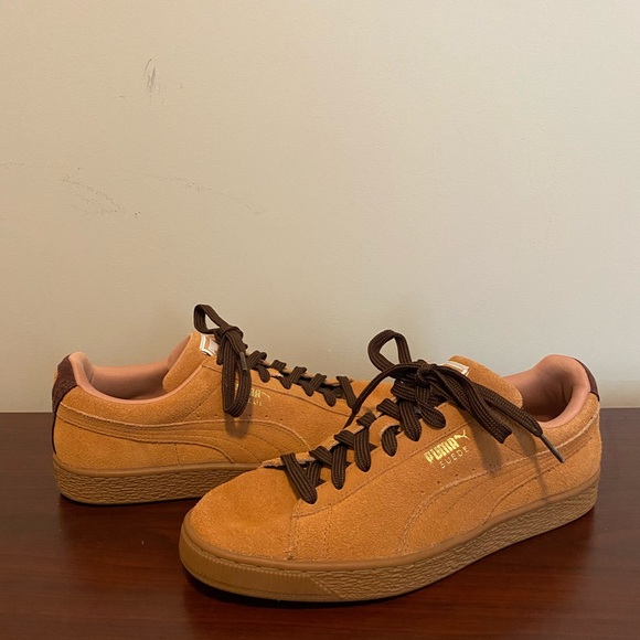 Puma | Shoes | Pre Puma Suede Camel Chocolate Sneakers 95 | Poshmark